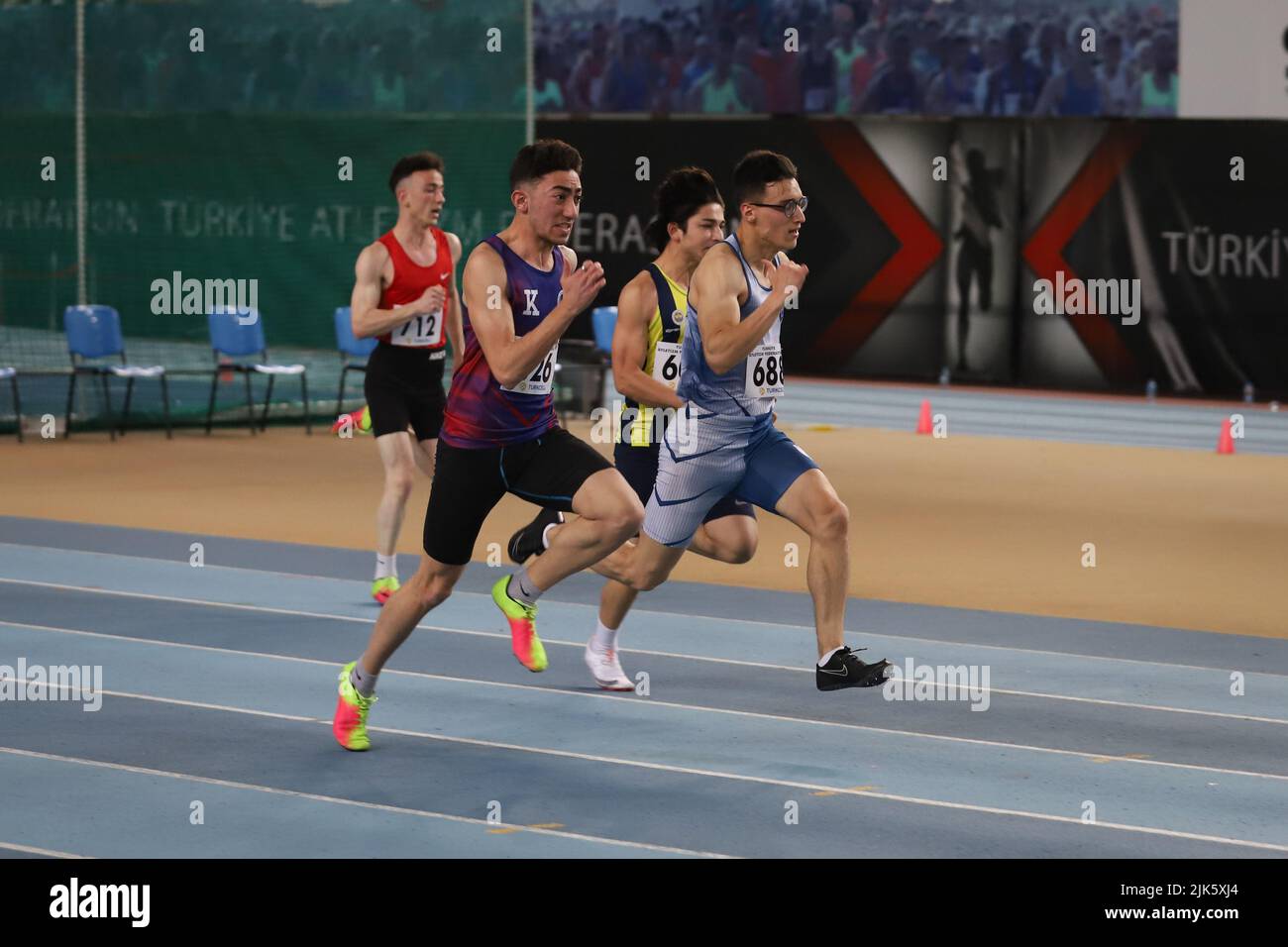 ISTANBUL, TURKEY - FEBRUARY 19, 2022: Athletes running during Turkey ...