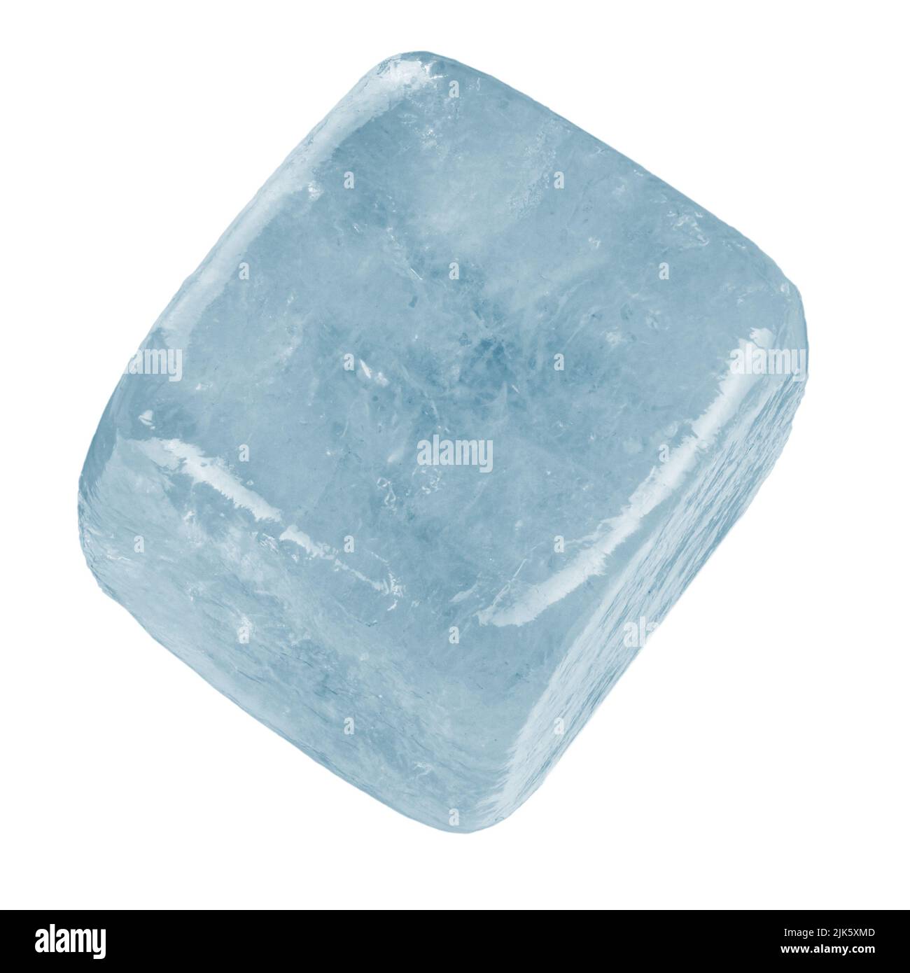 Ice cube , isolated on white background, full depth of field. File contains clipping path ...