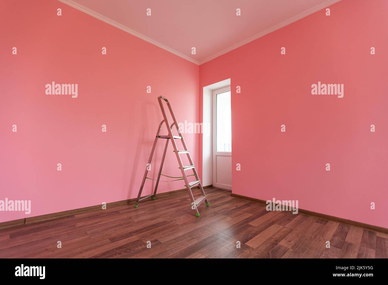 Stepladder in room. Interior renovation Stock Photo - Alamy