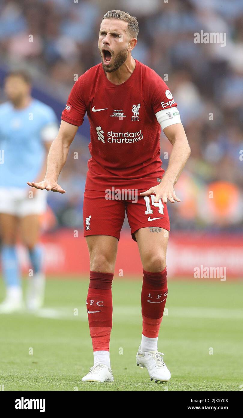 Leicester, England, 30th July 2022. Jordan Henderson of Liverpool ...