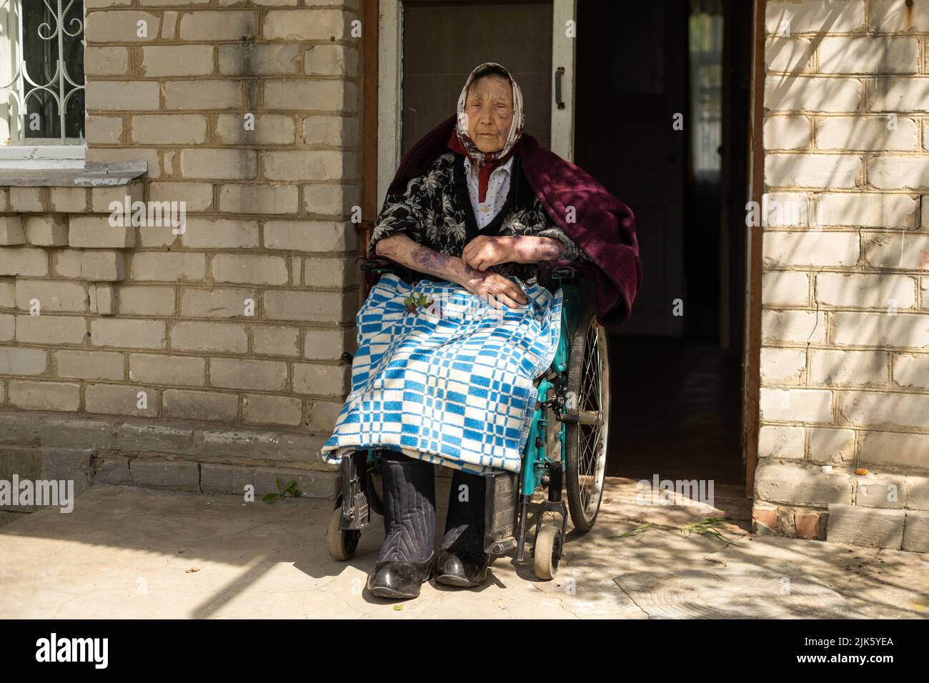 very old woman in a wheelchair Stock Photo - Alamy