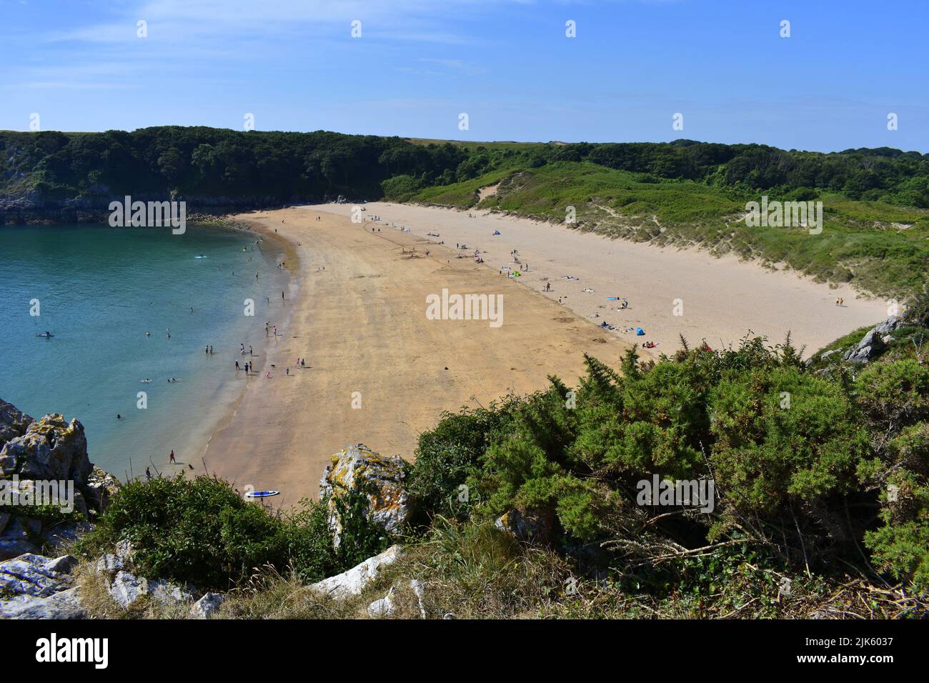 Barafundle beach, Barafundle Bay, Stackpole, Pembrokeshire, Wales Stock ...