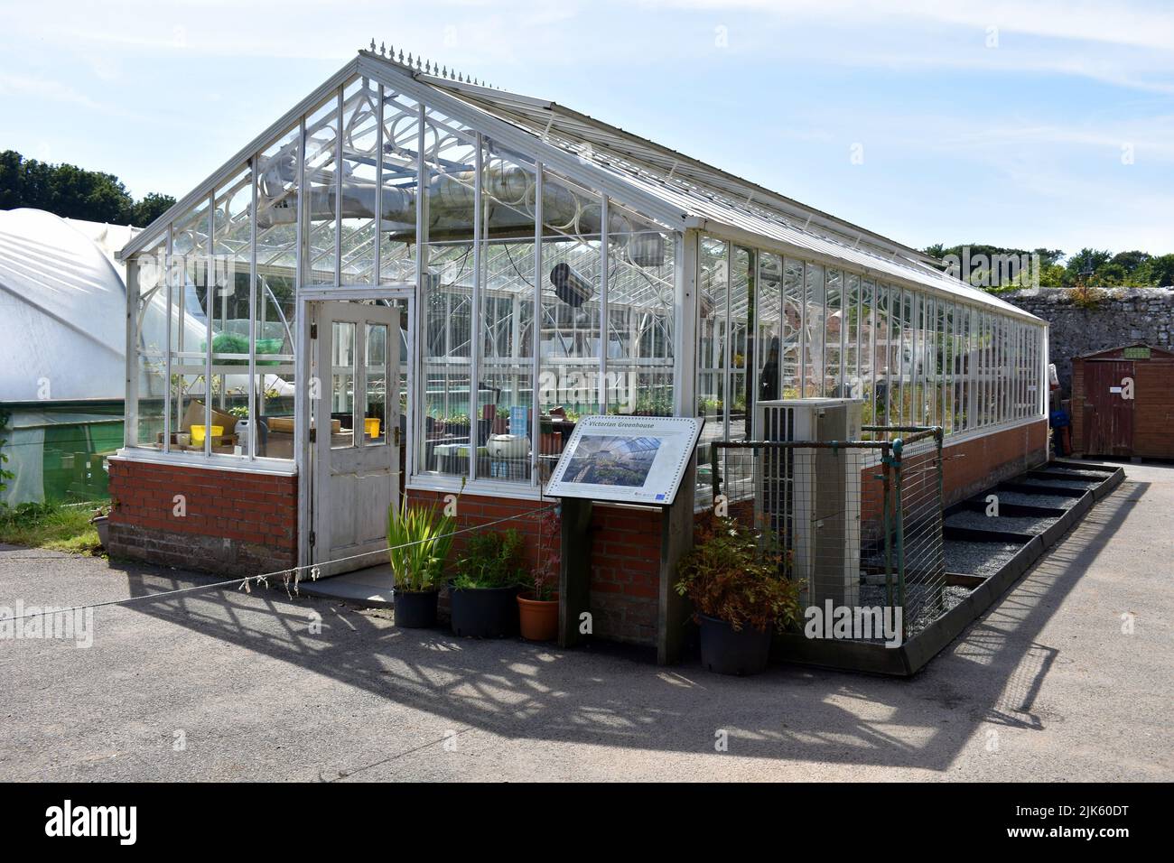 Victorian glass greehouse, Stackpole Court walled garden, Stackpole ...