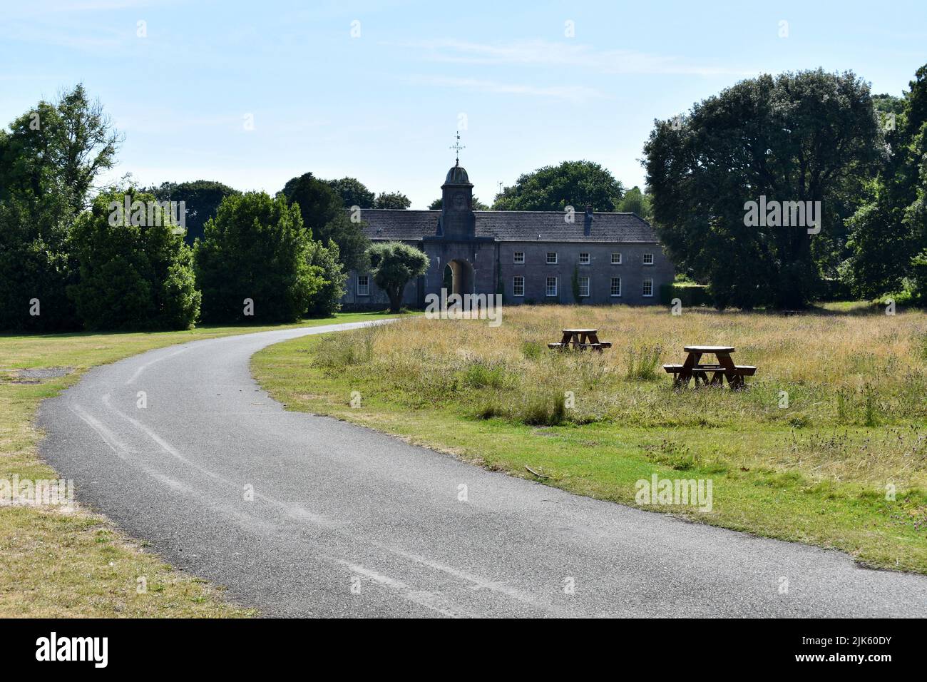 Driveway approach to the stable and coach-house block of Stackpole ...