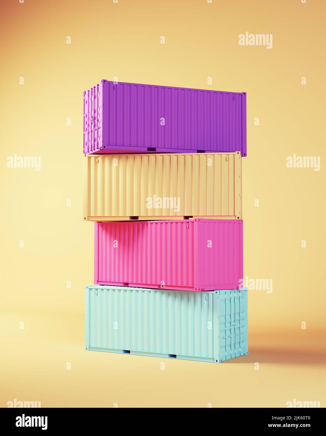 Cargo Container Stack Pink Purple Aqua Blue 1980s Vintage Decade Club ...