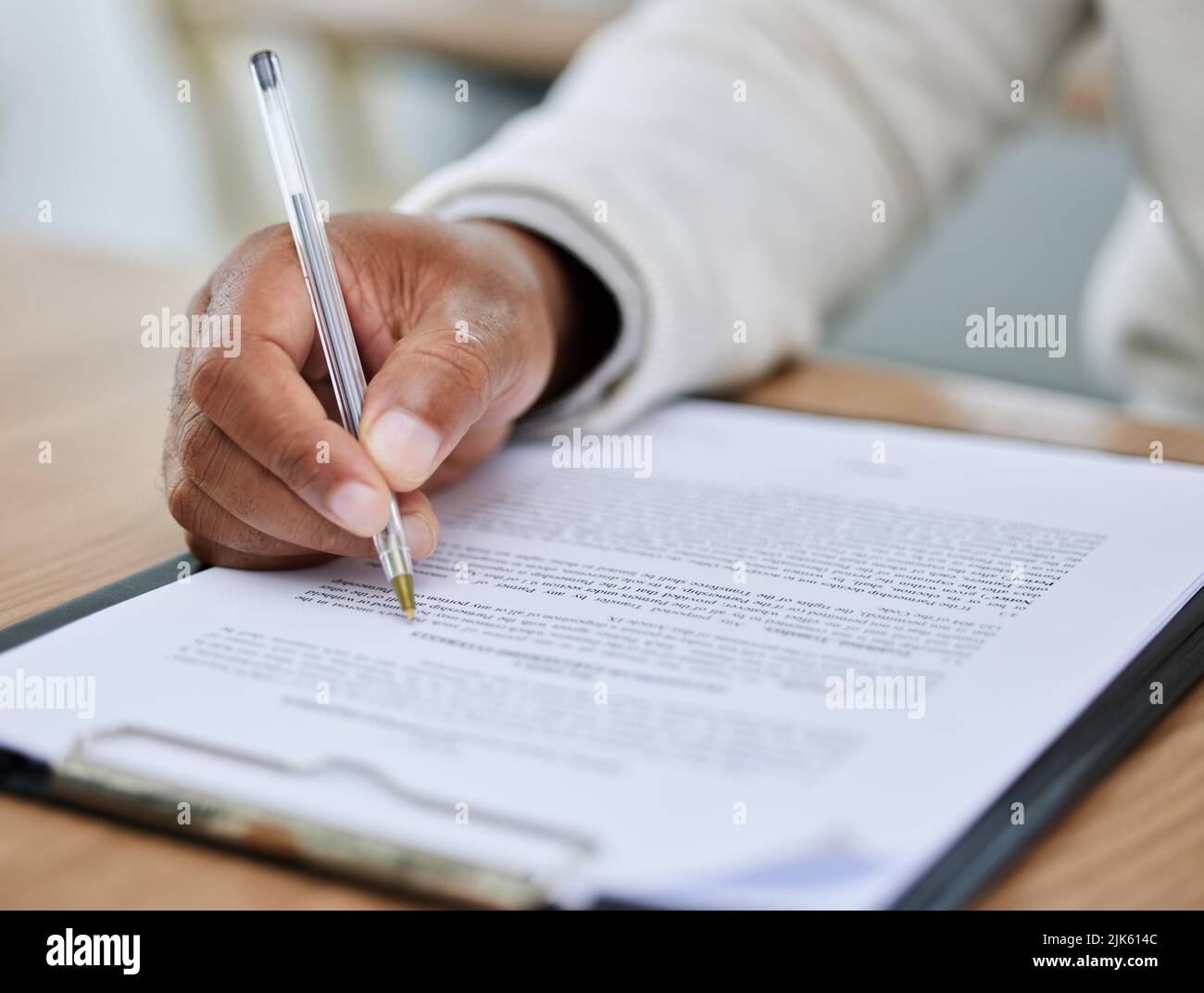 Processing a new application. Closeup shot of an unrecognisable man ...