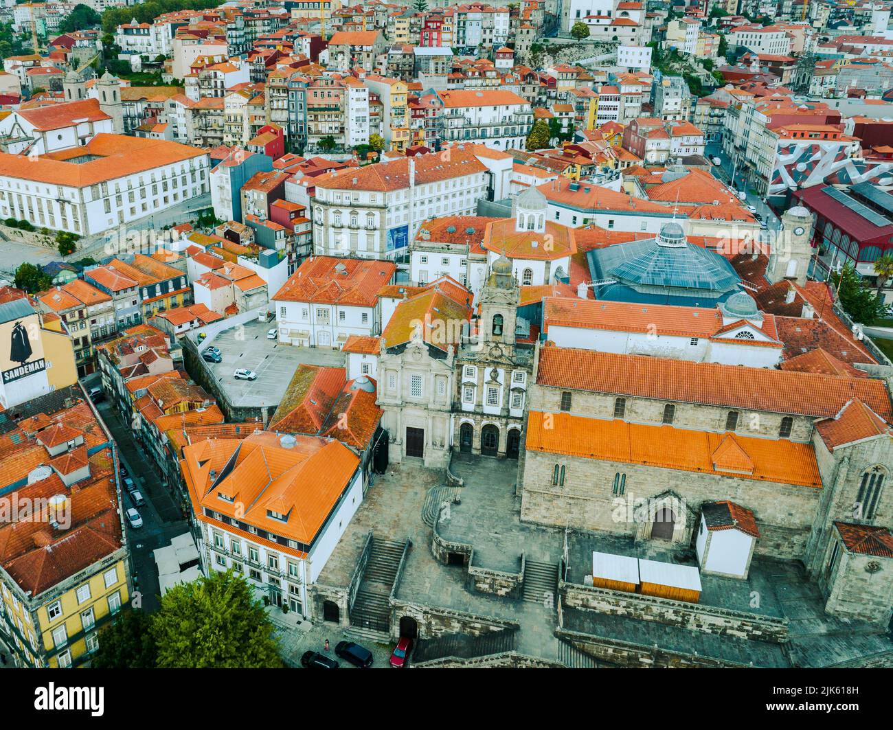 Porto Portugal Aerial View. Dom Luis Bridge at Sunrise. Porto, Portugal ...