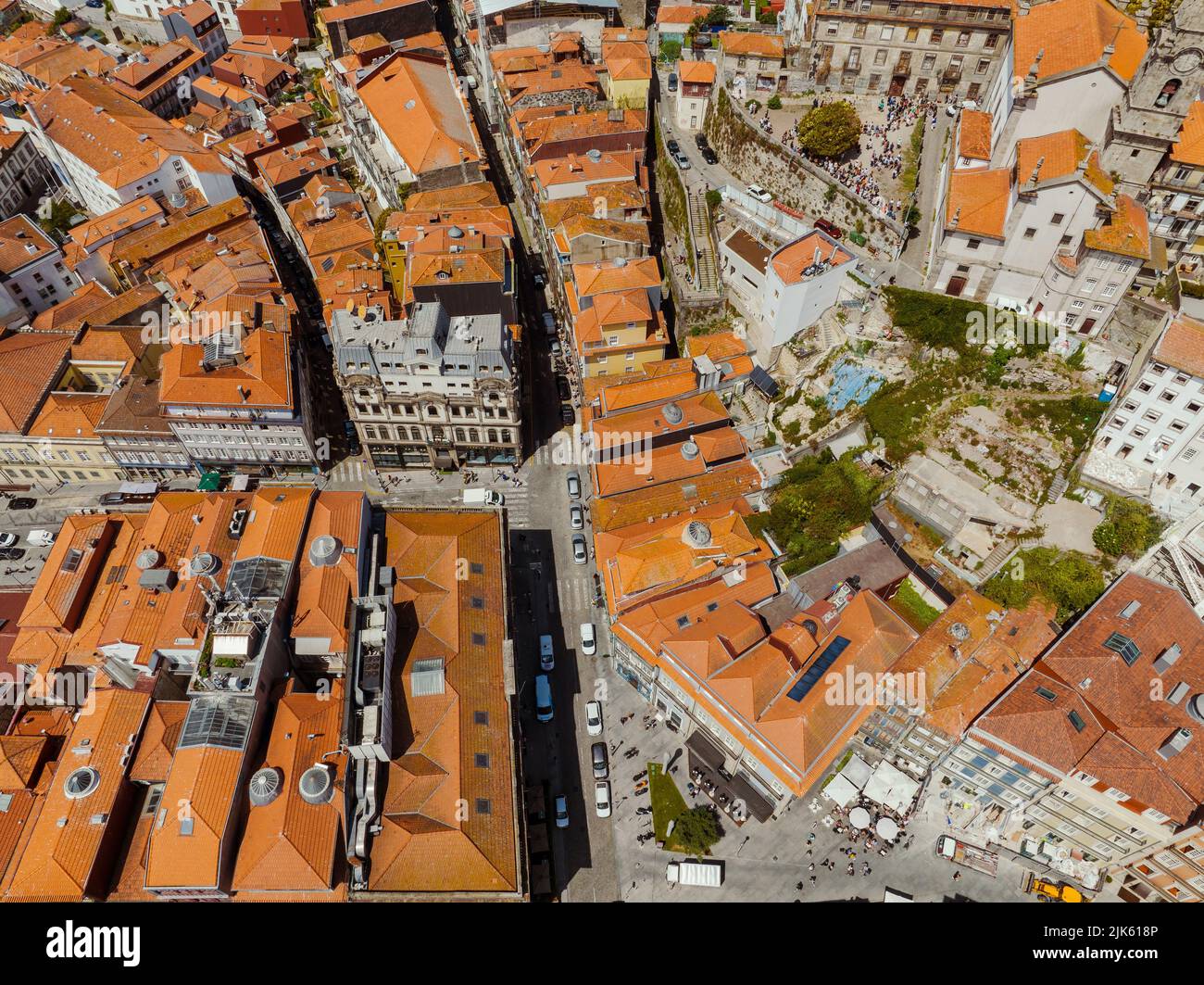 Porto Portugal Aerial View. Dom Luis Bridge at Sunrise. Porto, Portugal ...