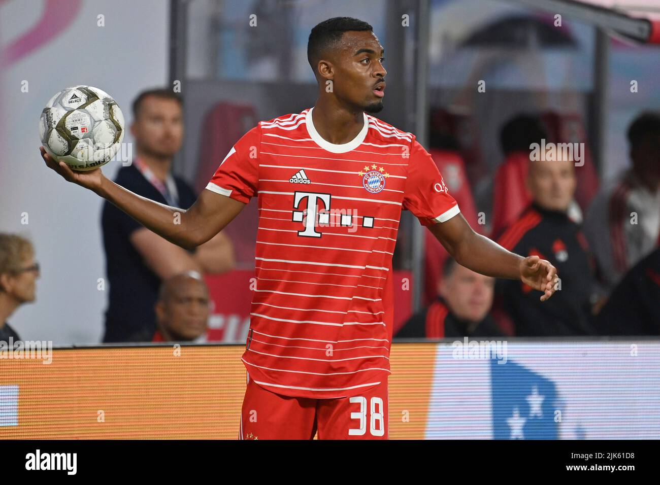 Leipzig, Deutschland. 30th July, 2022. Ryan GRAVENBERCH (FC Bayern ...