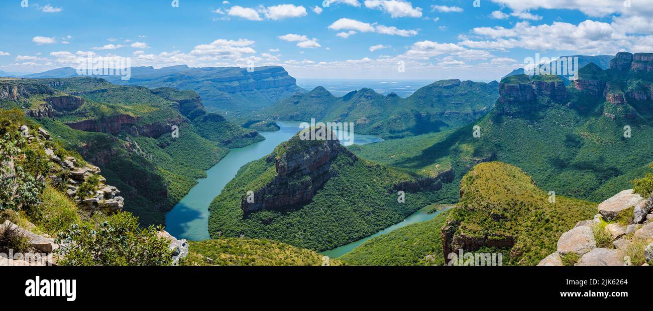 Panorama Route South Africa, Blyde river canyon with the three ...