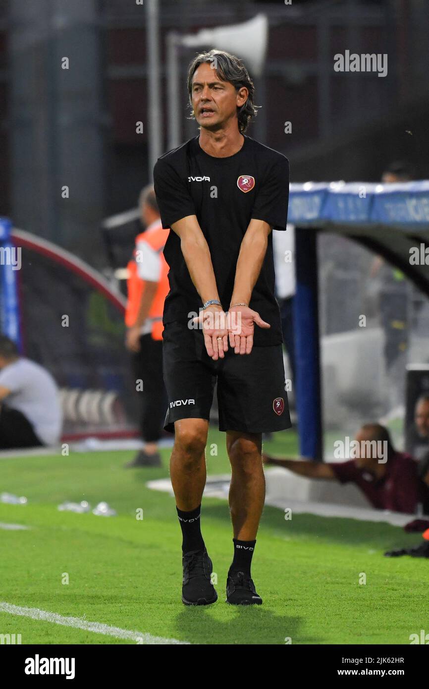 SALERNO, ITALY - JULY 30: Filippo Inzaghi coach of Reggina during ...