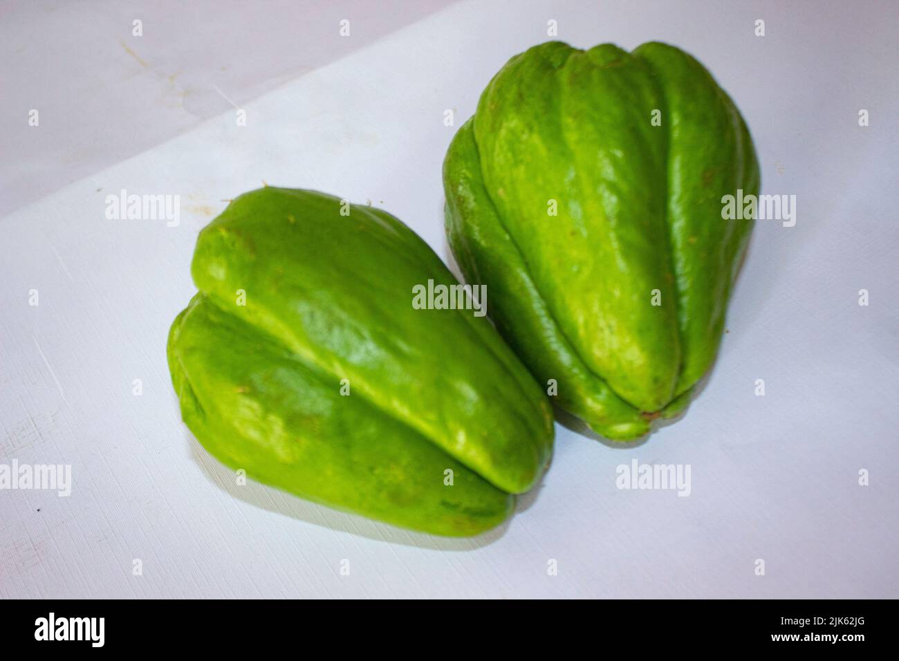 Labu siam(jipang) or chayote isolated on white background. Organic ...