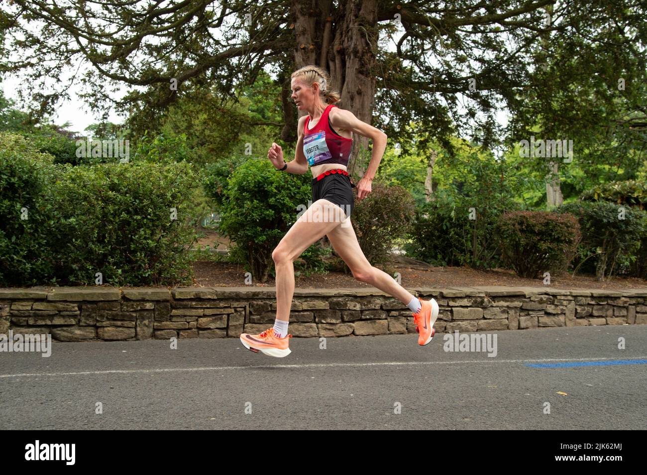 Sarah Webster (IOM) competing in the women's marathon on day two of the ...