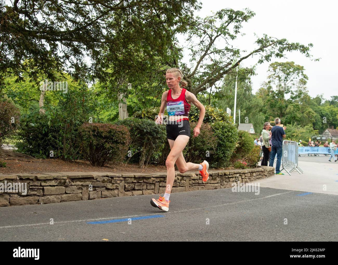 Sarah Webster (IOM) competing in the women's marathon on day two of the ...