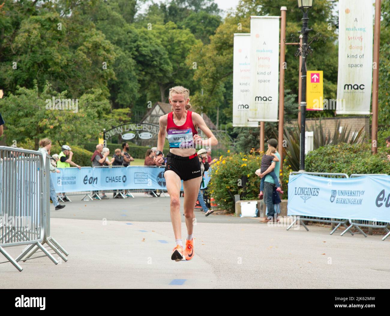 Sarah Webster (IOM) competing in the women's marathon on day two of the ...