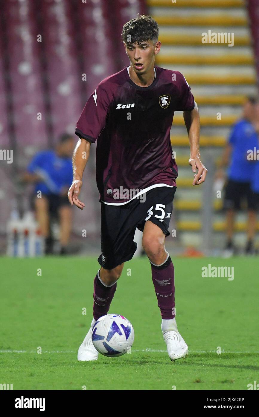 SALERNO, ITALY - JULY 30: Andrei Motoc of Salernitana during Angelo ...