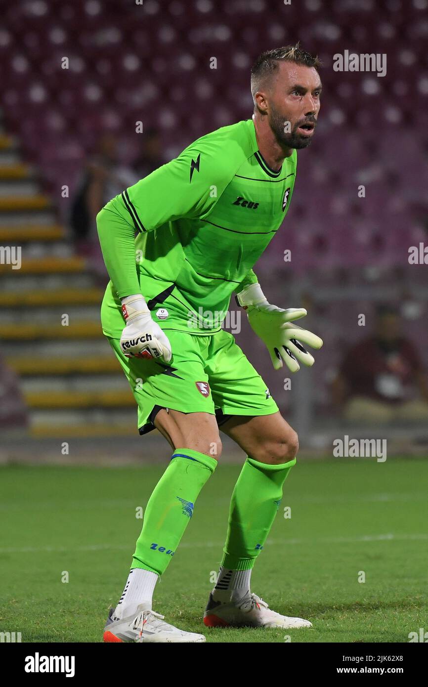 SALERNO, ITALY - JULY 30: Vincenzo Fiorillo of Salernitana during ...