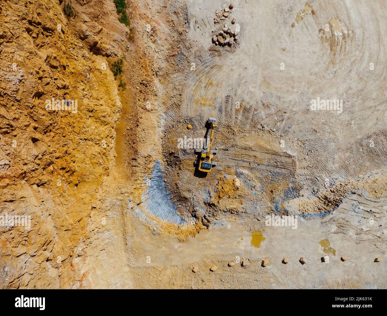 Dolomite Factory Plant Aerial View. Producing materials for ...