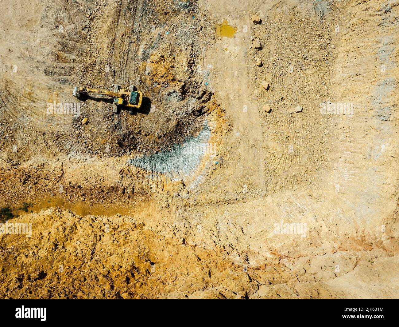 Dolomite Factory Plant Aerial View. Producing materials for ...