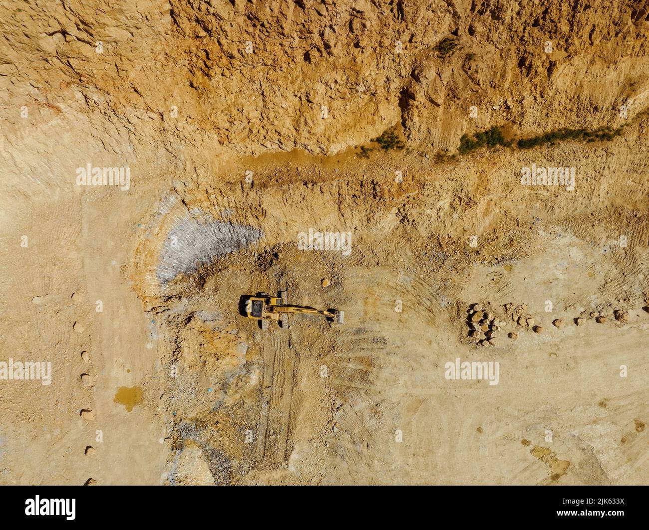 Dolomite Factory Plant Aerial View. Producing materials for ...