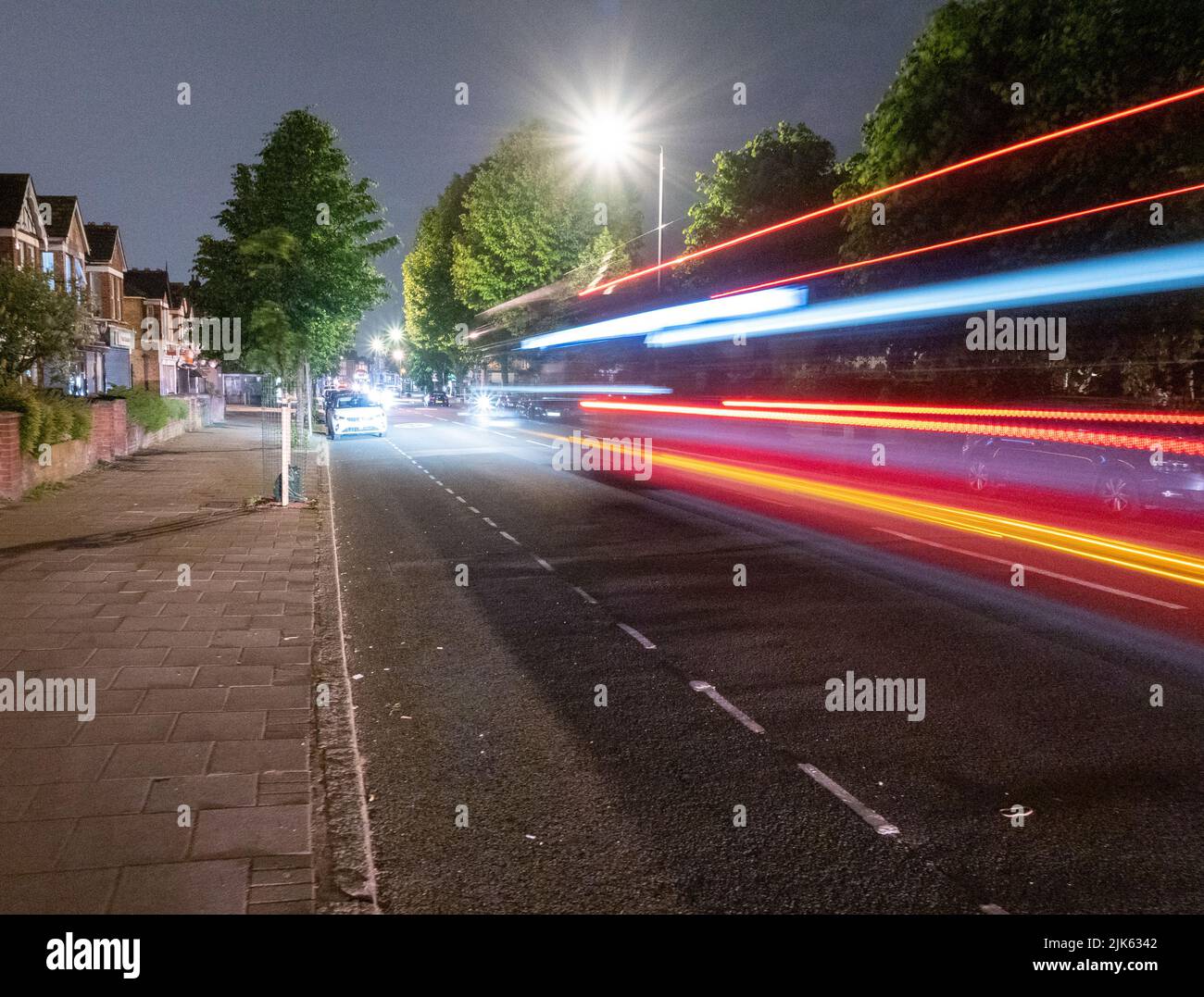 Bus Light Trail-2 Stock Photo - Alamy