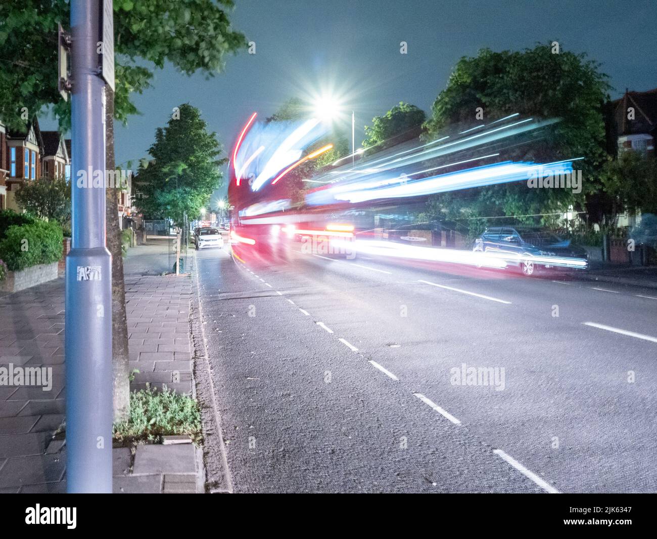Bus Light Trail-1 Stock Photo - Alamy