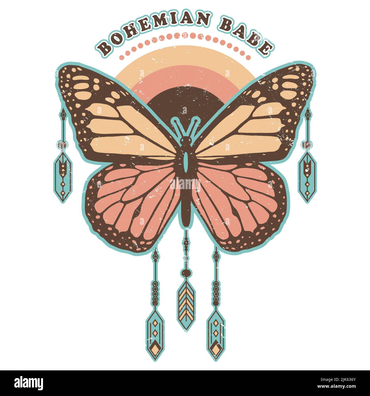 Boho butterfly hi-res stock photography and images - Alamy