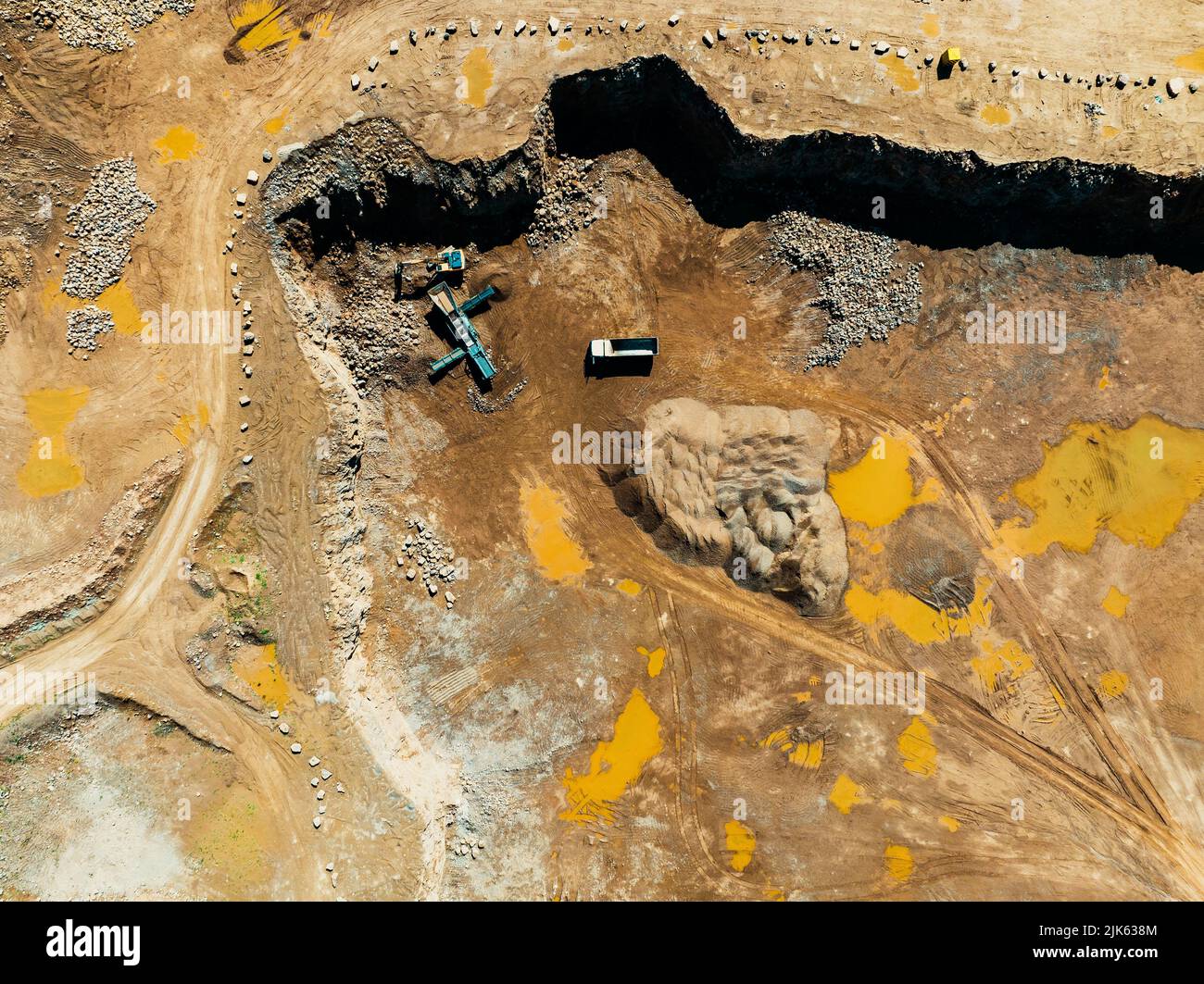 Dolomite Factory Plant Aerial View. Producing materials for ...