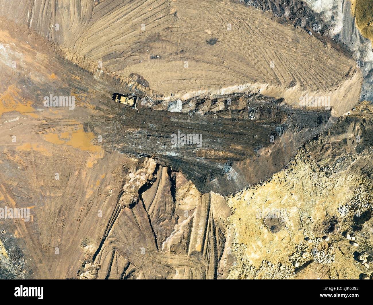 Dolomite Factory Plant Aerial View. Producing materials for ...