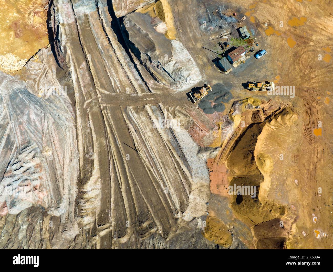 Dolomite Factory Plant Aerial View. Producing materials for ...