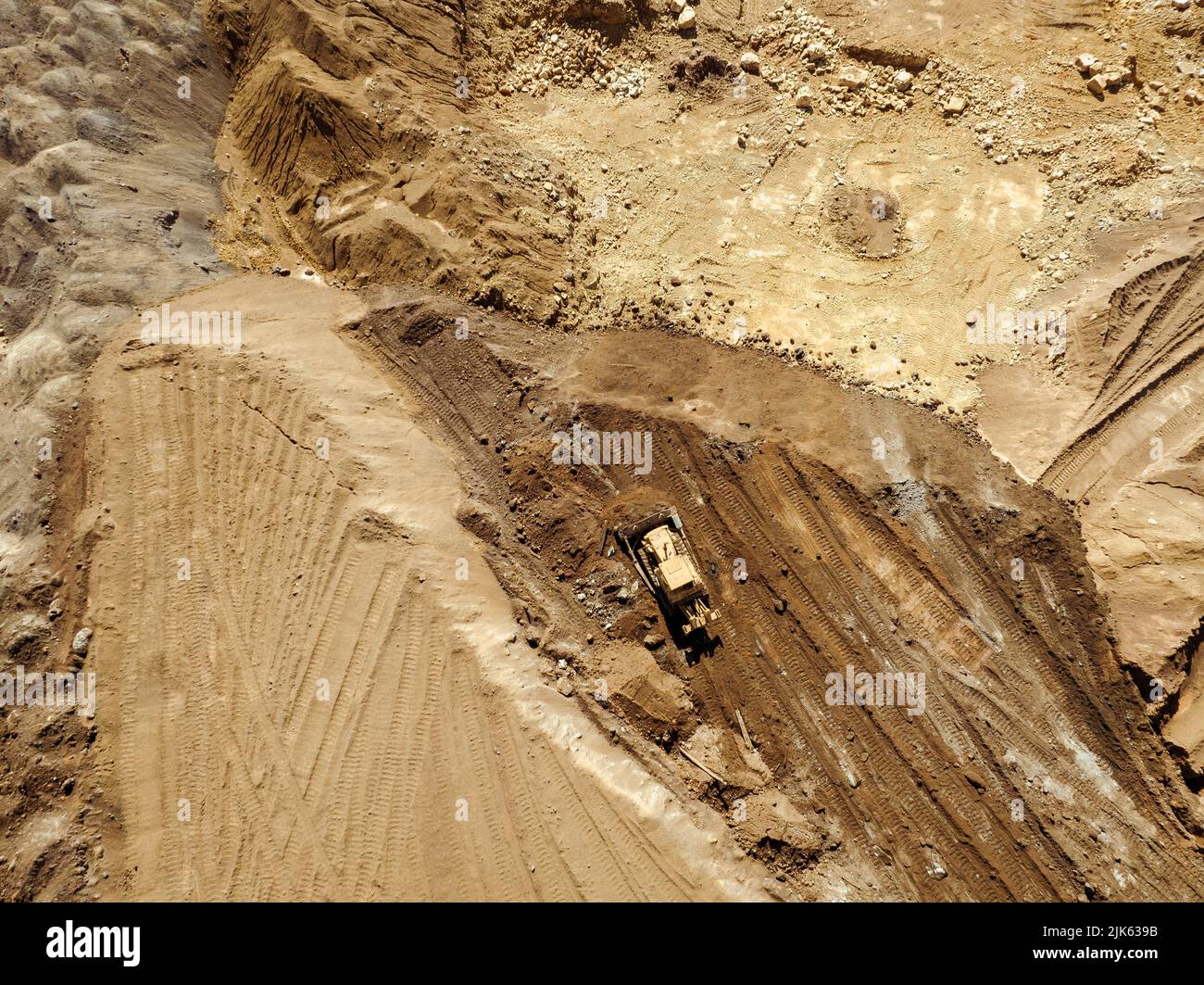 Dolomite Factory Plant Aerial View. Producing materials for ...