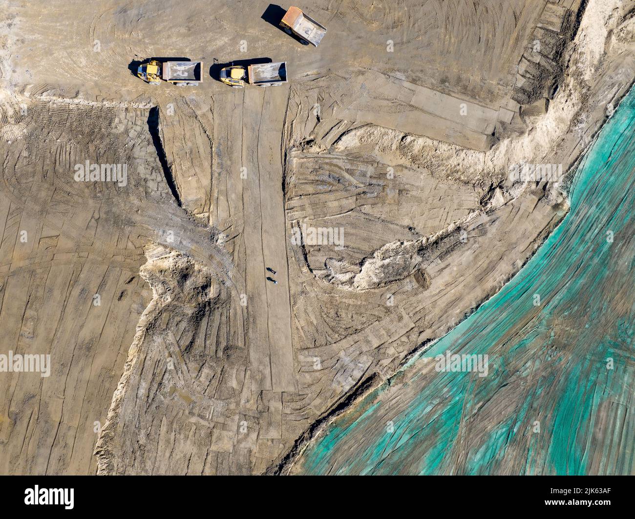 Dolomite Factory Plant Aerial View. Producing materials for ...