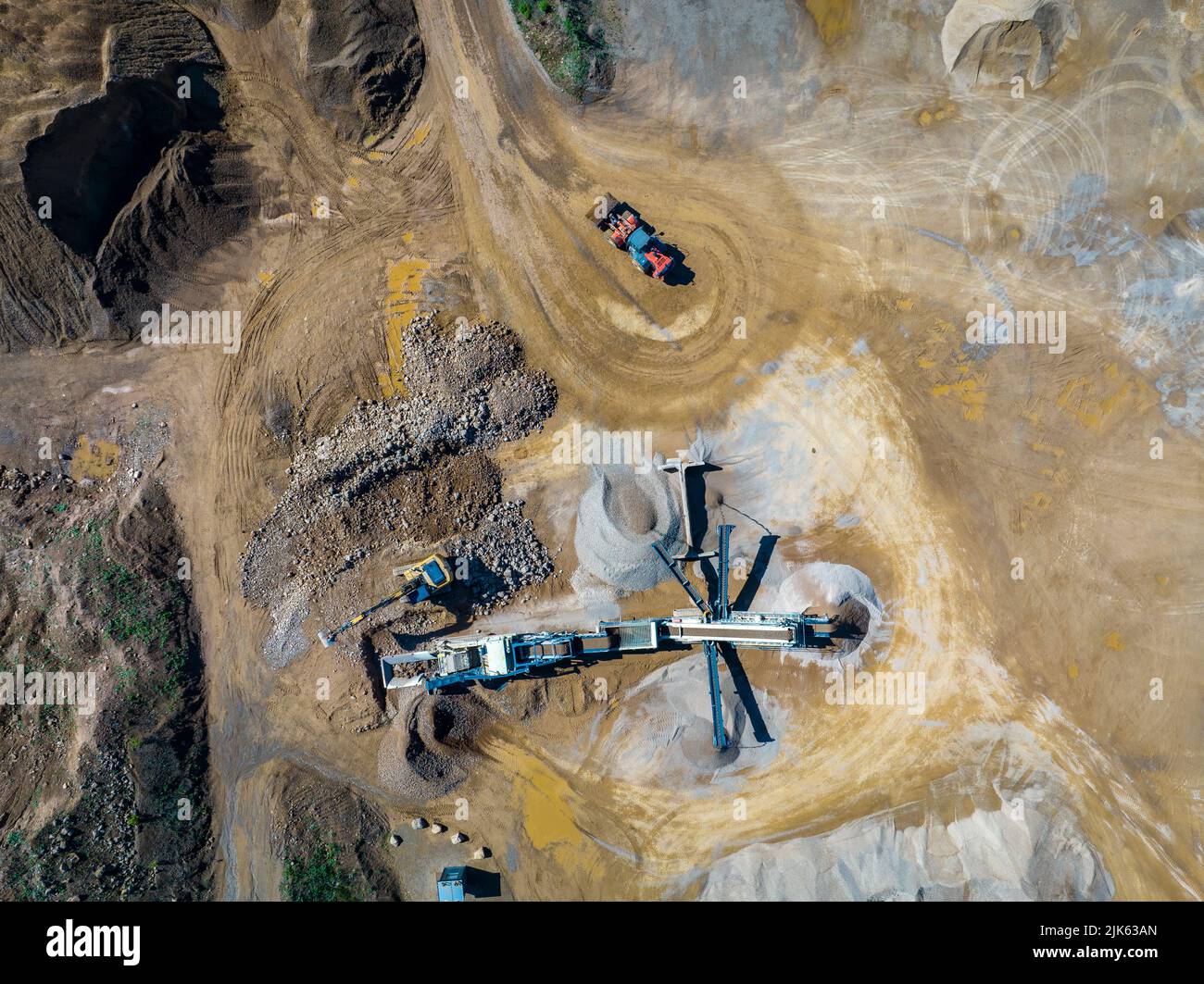 Dolomite Factory Plant Aerial View. Producing materials for ...