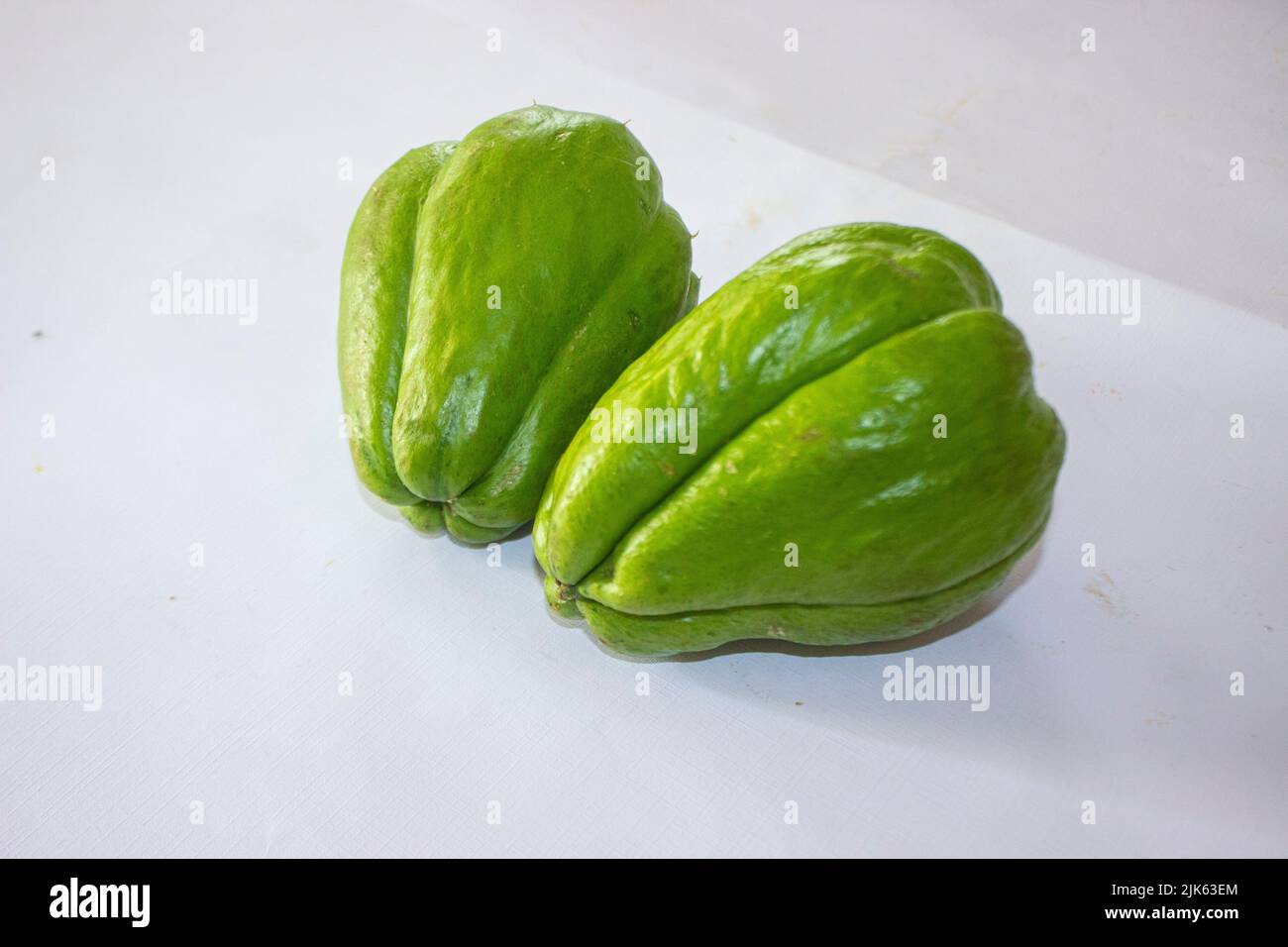 Labu siam(jipang) or chayote isolated on white background. Organic ...