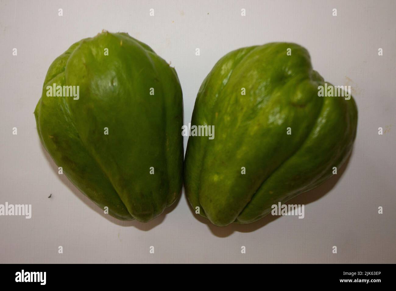 Labu siam(jipang) or chayote isolated on white background. Organic ...