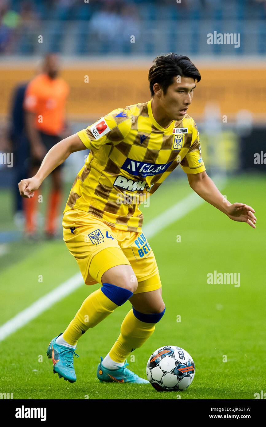 STVV's Daiki Hashioka pictured in action during a soccer match between ...