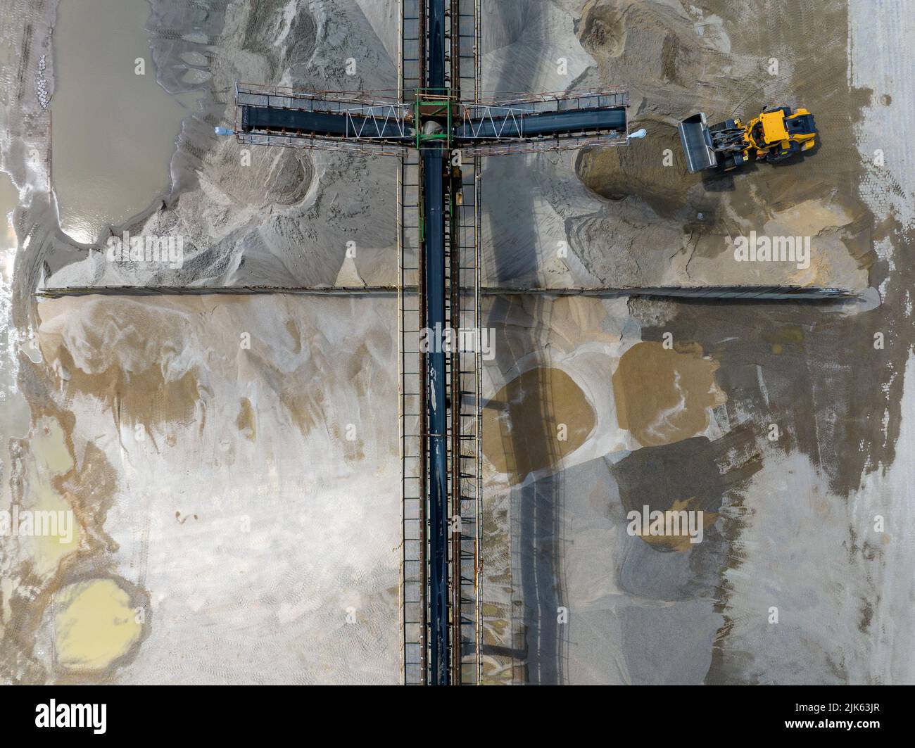 Open pit gravel mining aerial hi-res stock photography and images - Alamy