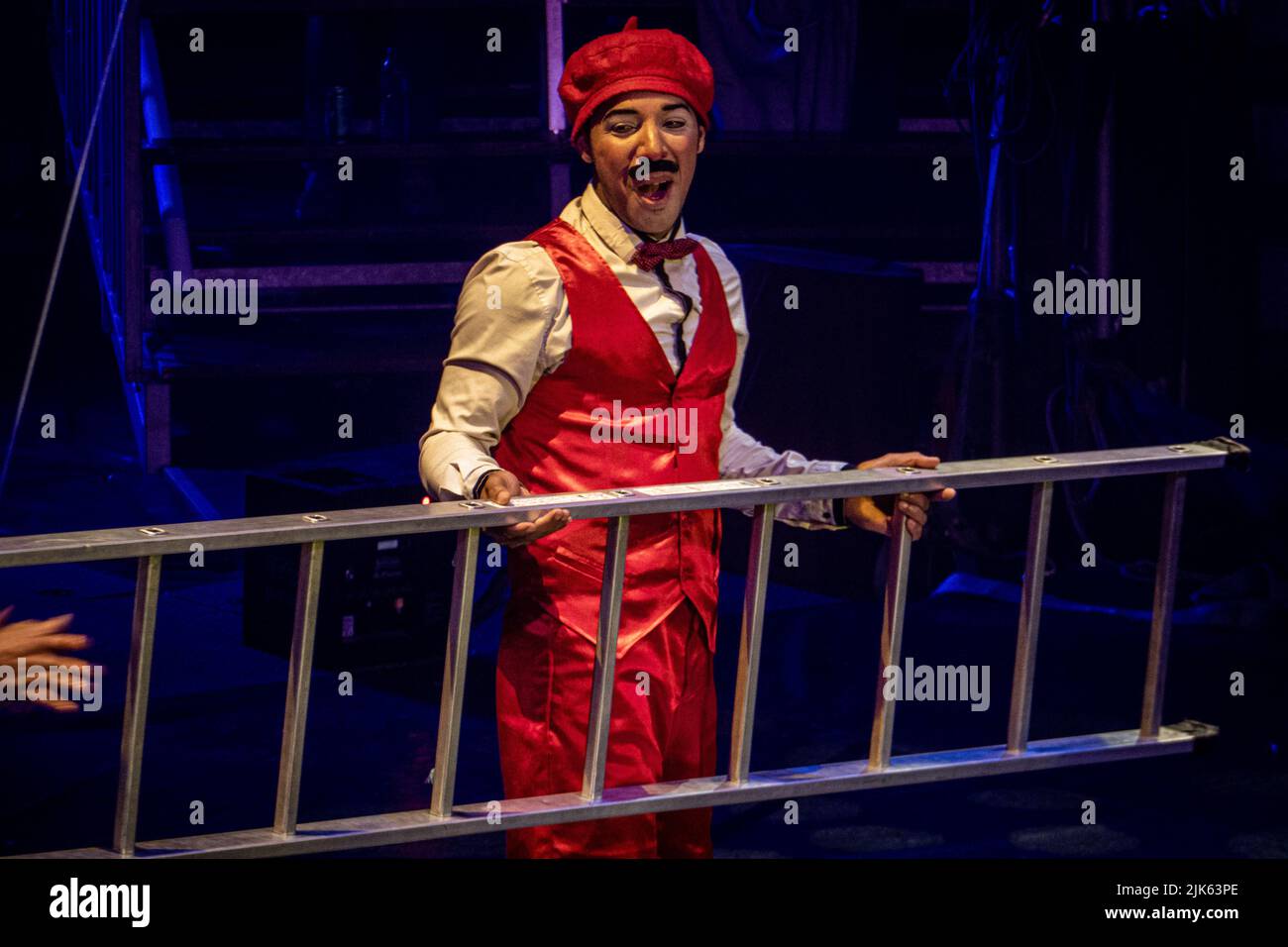 Circus clowns trained animals hi-res stock photography and images - Alamy