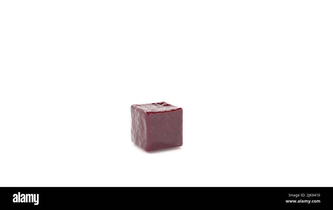 Red jam cube Sweet breakfast food Healthy Fresh nature 3d style 3d ...