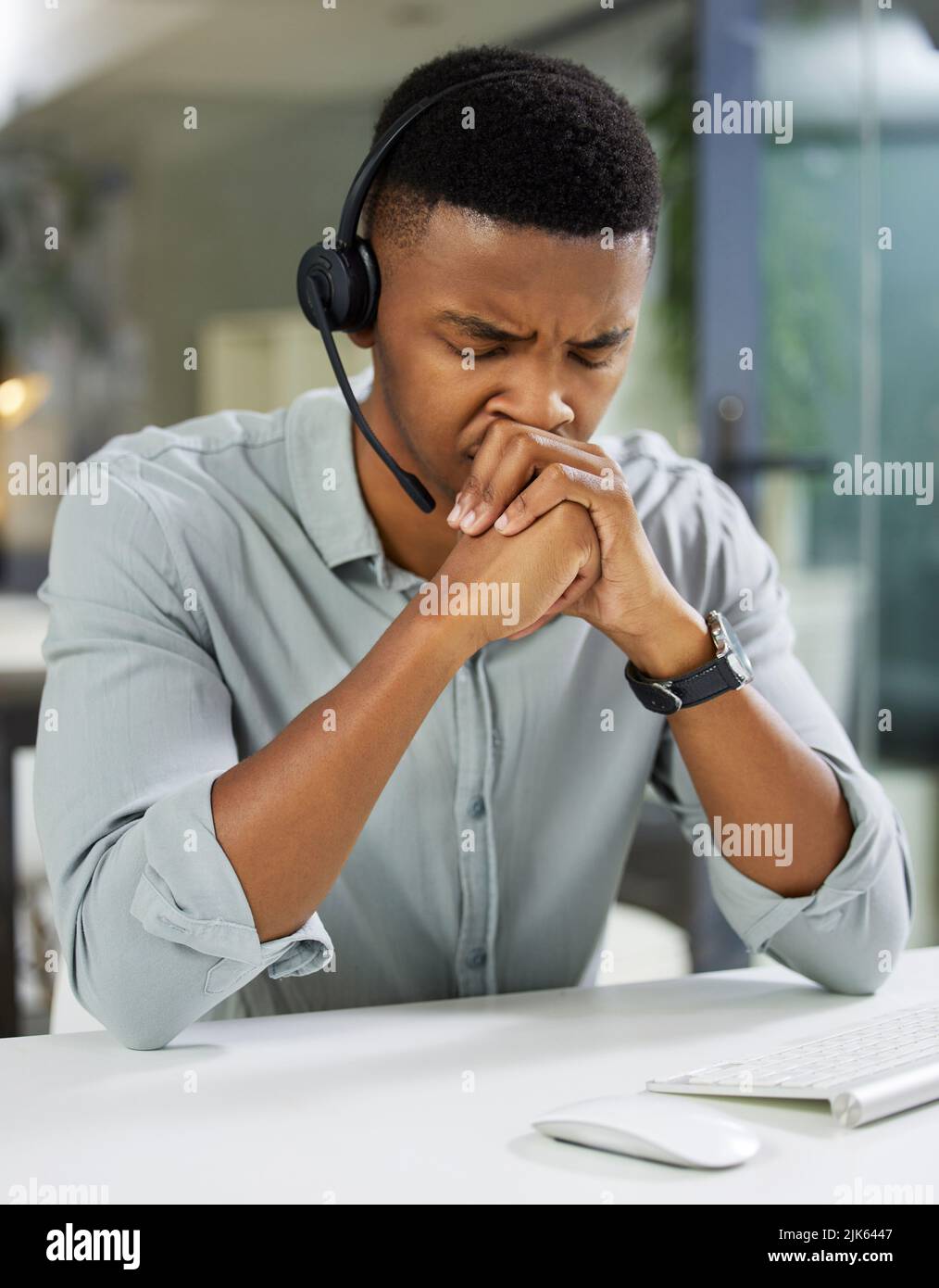 Young stressed african man using hi-res stock photography and images ...