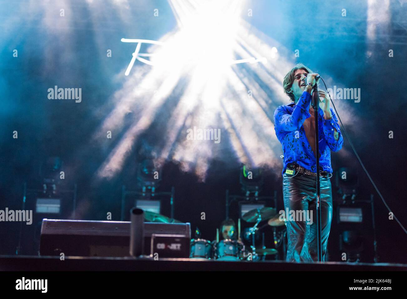 Rock in Roma, Rome, Italy, July 30, 2022, Rkomi singing on stage during ...