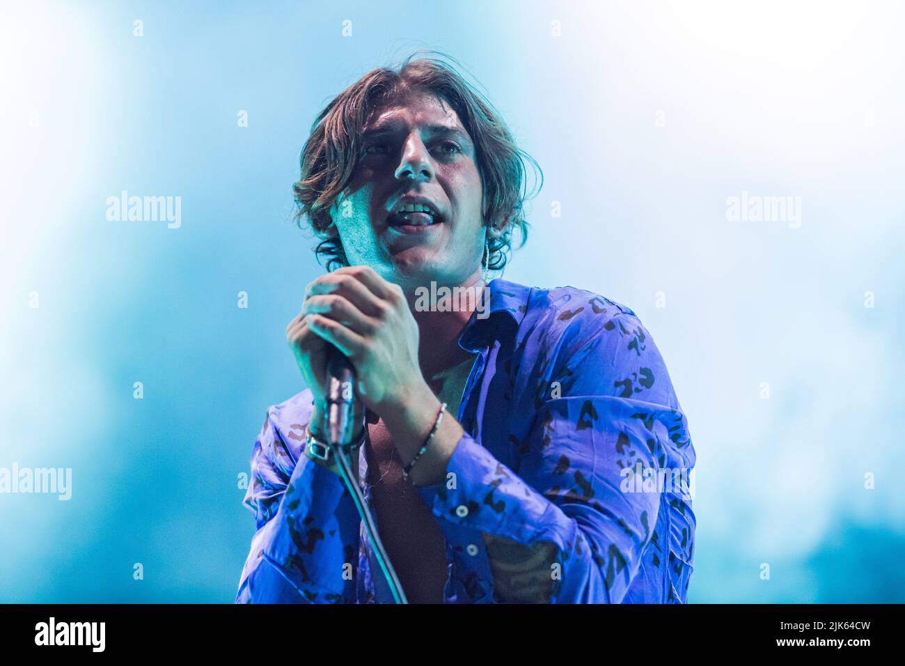 Rock in Roma, Rome, Italy, July 30, 2022, Rkomi singing on stage during ...