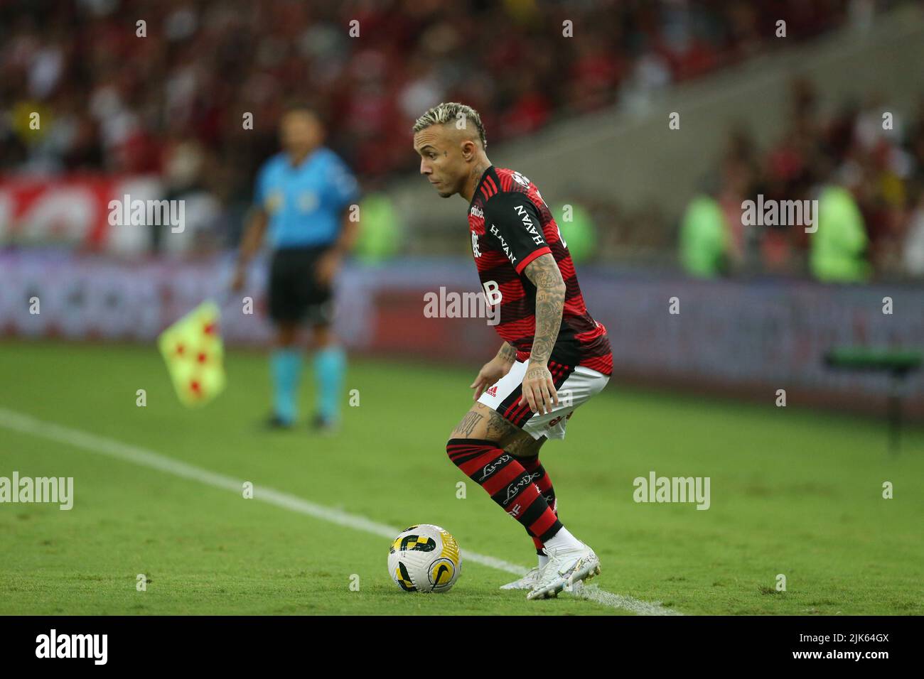 Everton Cebolinha do Flamengo, durante a partida entre Flamengo e ...