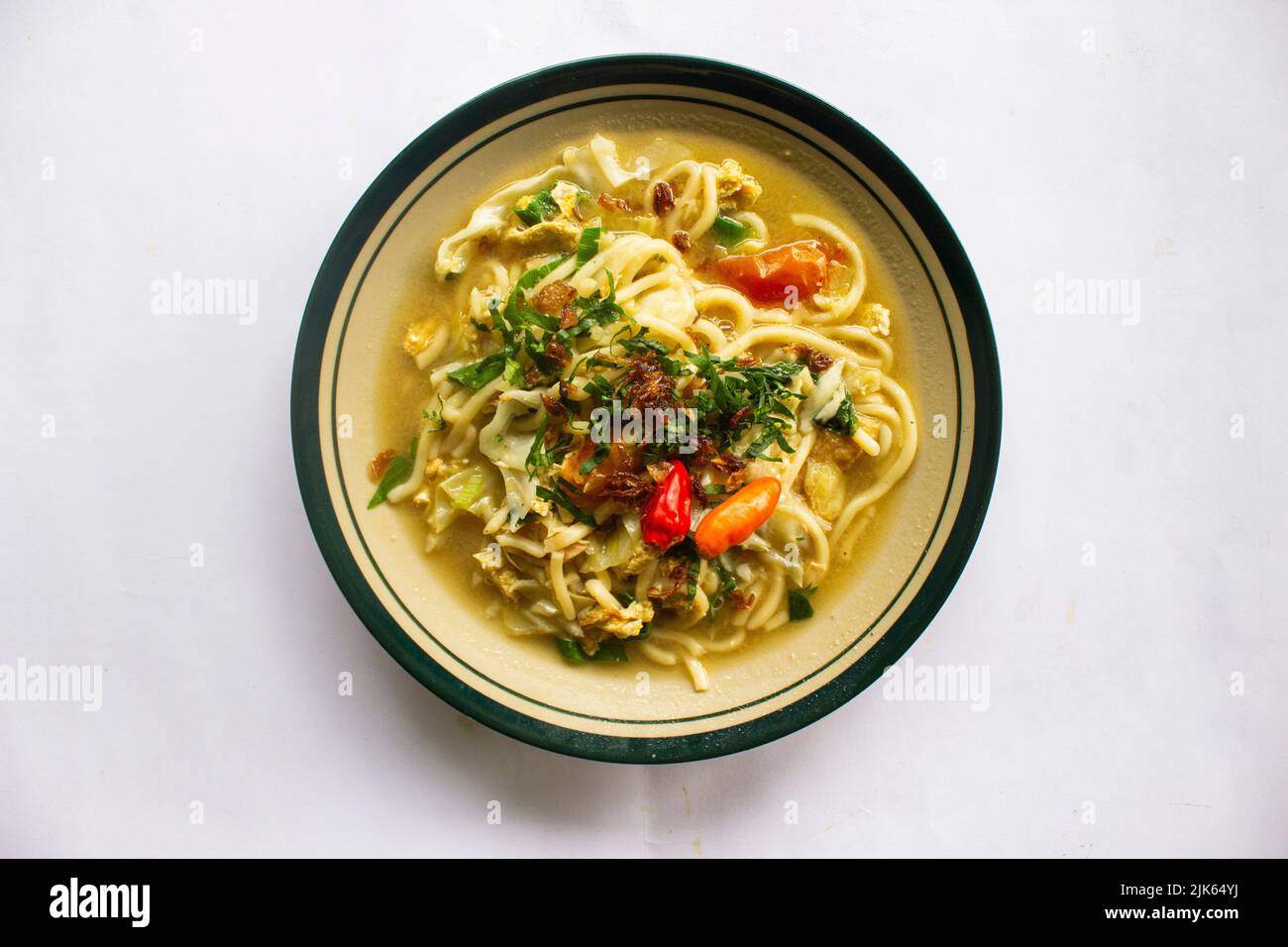 Mie godog Jawa or bakmi jawa or java noodle or Mie rebus or boiled ...