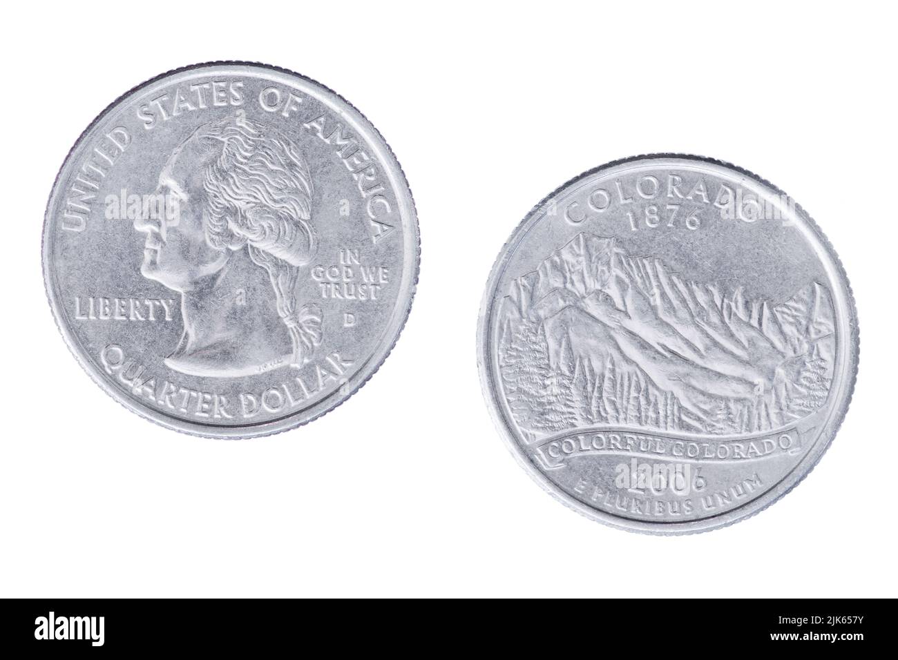 Obverse and reverse sides of the Colorado 2006D State Commemorative ...