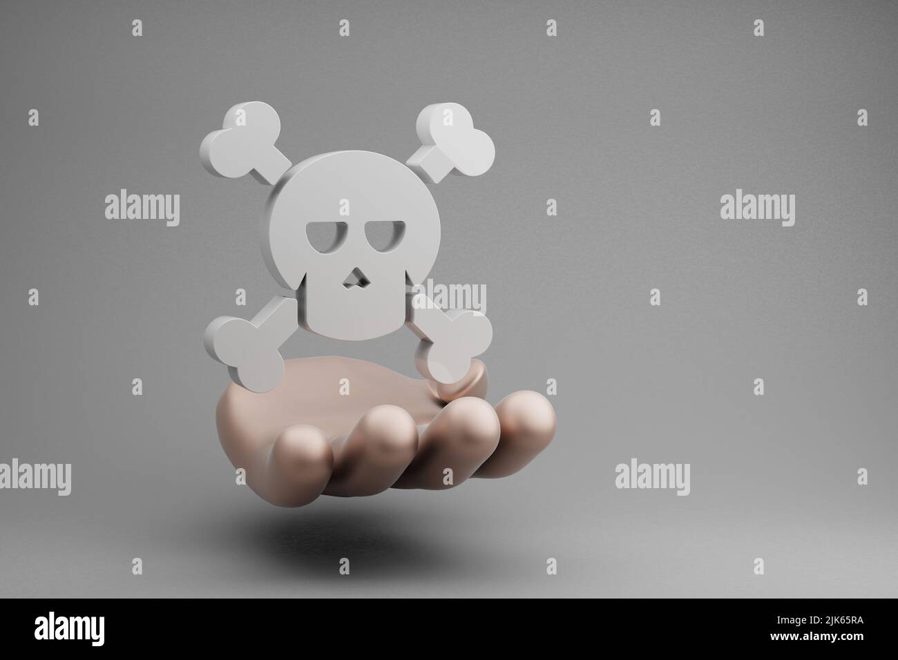 Beautiful abstract illustrations Golden Hand Holding Halloween skulls ...