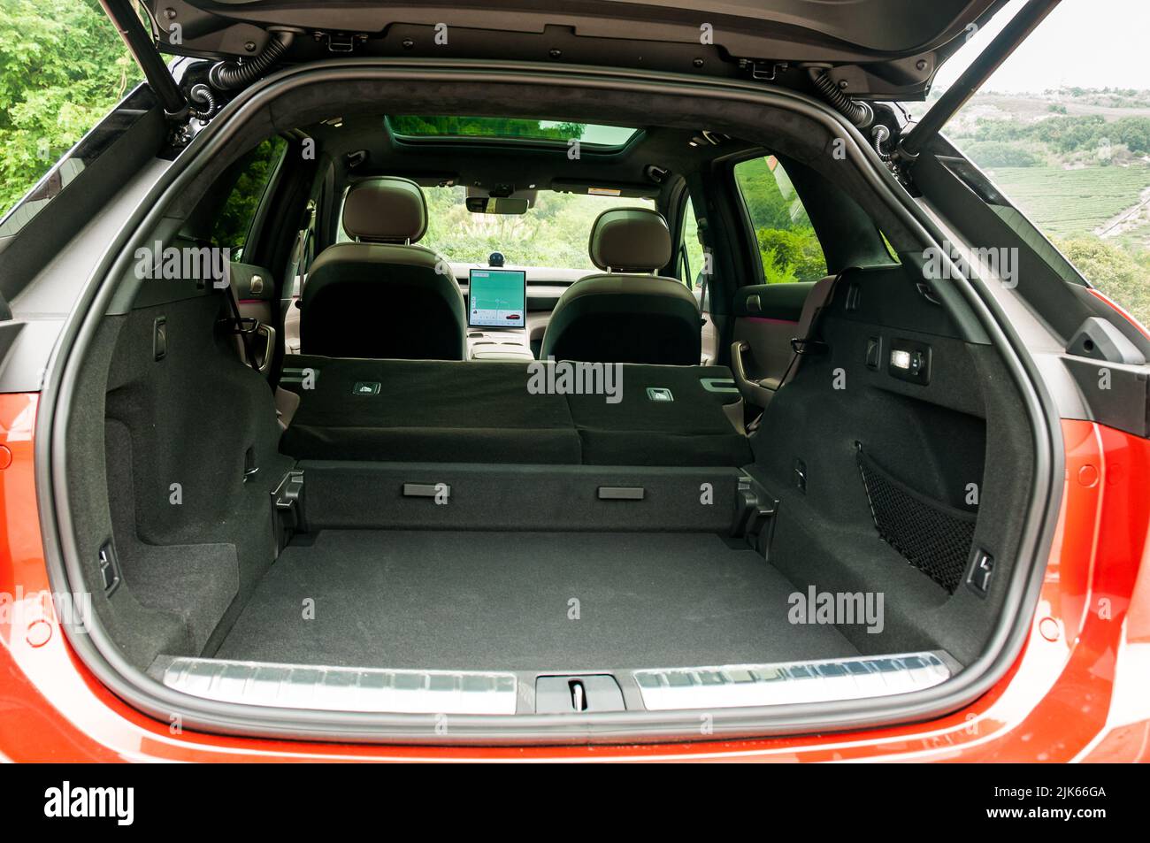 The trunk of the Nio ES7 Premier Edition on an official media test in ...