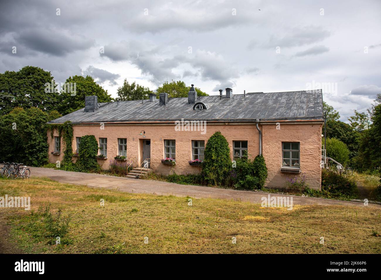 Residential building in Iso Mustasaari island of Suomenlinna district ...