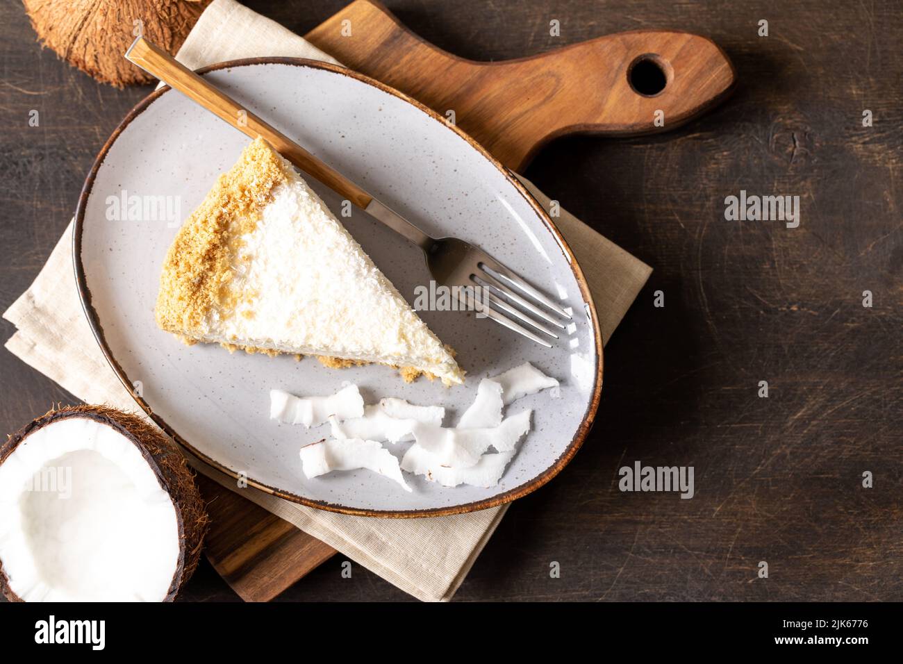 Cocoanut cheesecake hi-res stock photography and images - Alamy
