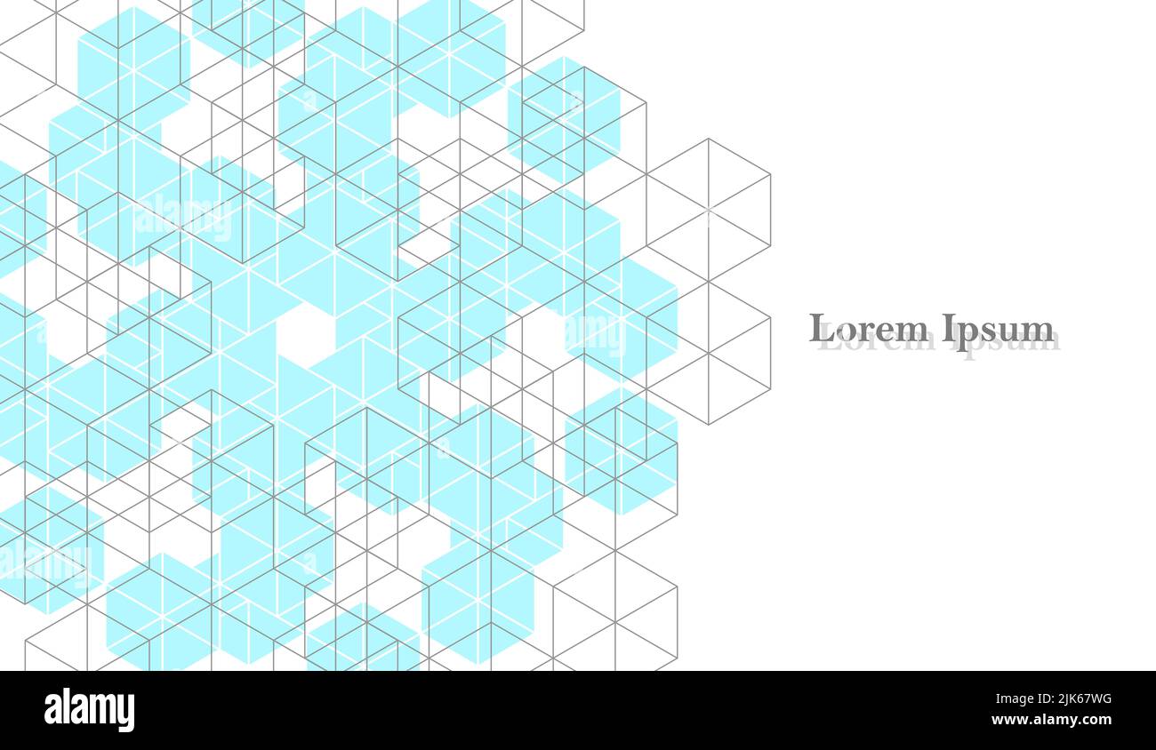 abstract blue white hexagon, network image, geometric texture ...